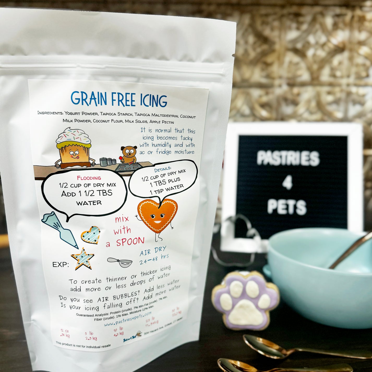 Grain Free | Dog Treat Icing | Dog Cookies with Icing – Pastries 4 Pets ...